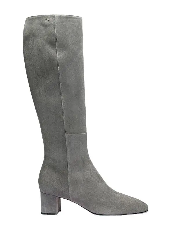 Santoni Suede Knee High Boot - Gray