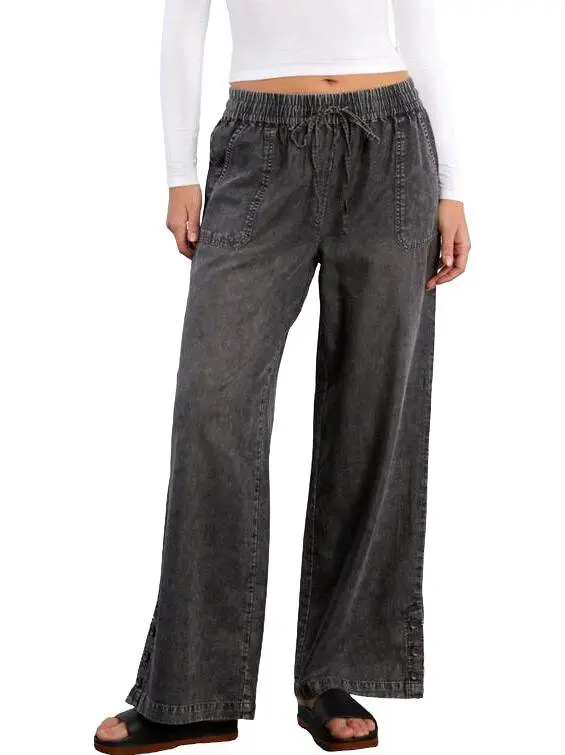 BILLY T Hero High-waist Wide-leg Pants - Grey