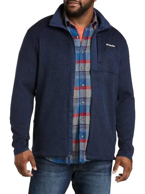 Columbia Sweater Weather Full-zip Fleece Jacket - Collegiate Nvy Htr