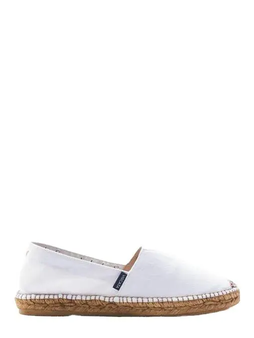 VISCATA Barceloneta Canvas Espadrille Flats - White