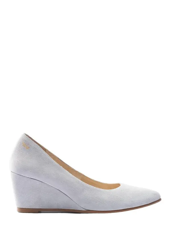 VISCATA Verona Suede Wedges - Ash Grey