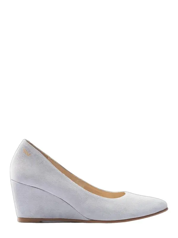 VISCATA Verona Suede Wedges - Ash Grey