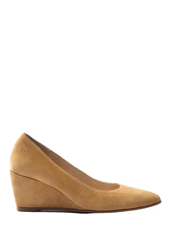 VISCATA Verona Suede Wedges - Camel