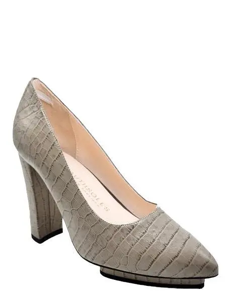 BEAUTIISOLES Pippa Pointed Toe Platform Pump - Taupe