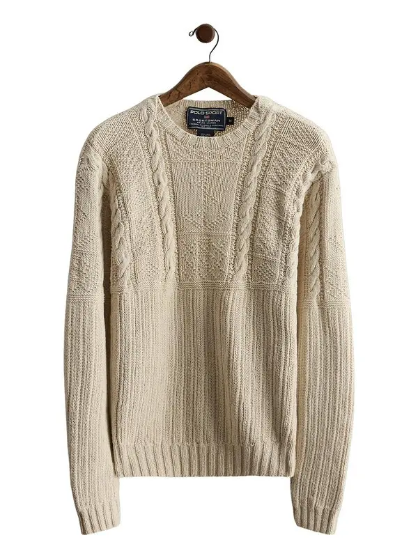 Ralph Lauren 2003 Hand-knit Crewneck Sweater - Cream