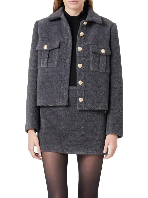 Endless Rose Brushed Jacket - Grey