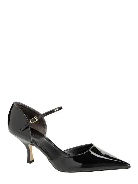Nordstrom Liv Pointed Toe D'orsay Pump - Black Patent