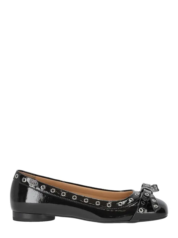 GANNI Patent Leather Ballerinas - Black
