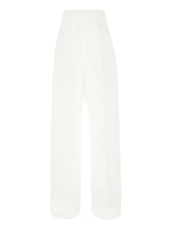 Sportmax Gebe Straight-leg Trousers - White