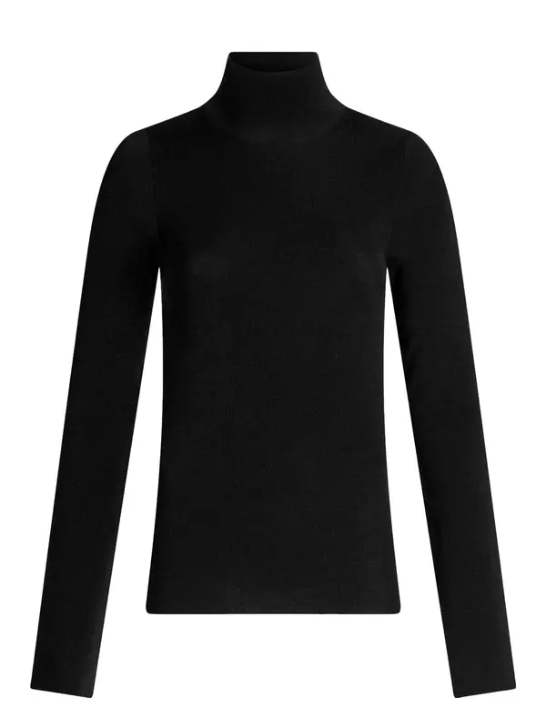 Etro Logo-embroidered Wool Jumper - Black