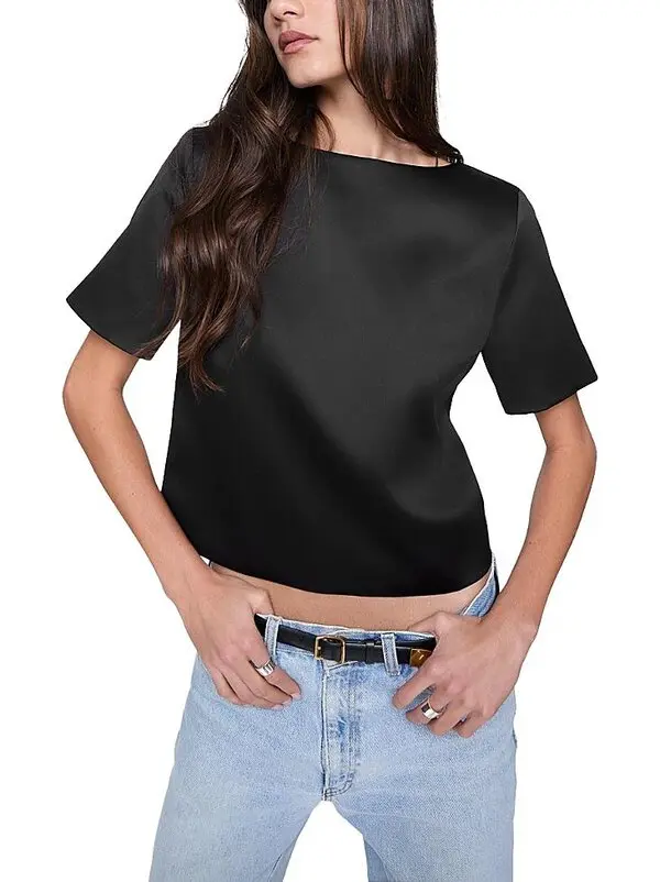 Rebecca Minkoff Wren Shirt With Chain - True Black