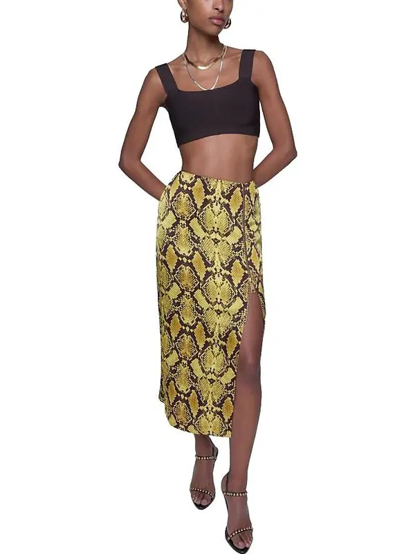 Rebecca Minkoff Isa Pencil Skirt - Buttercream Snake