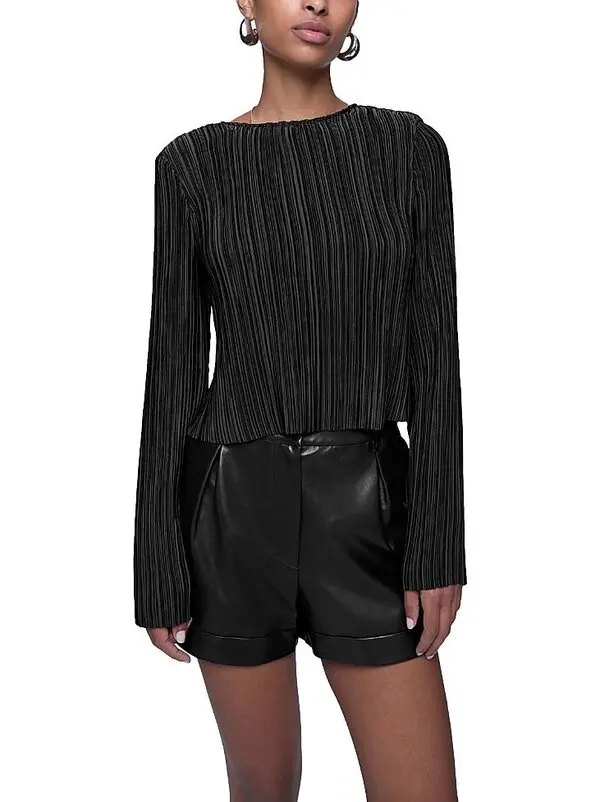 Rebecca Minkoff Calista Pleated Top - True Black