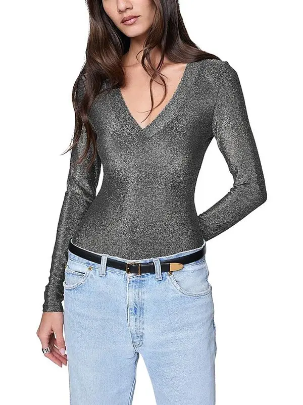 Rebecca Minkoff Alyssa Bodysuit - Gunmetal