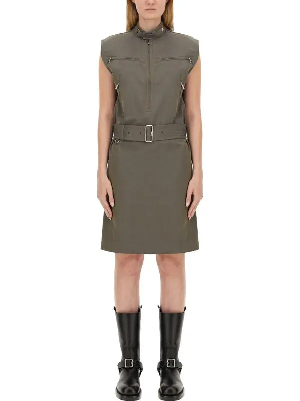 Burberry Linen Blend Dress - Grey