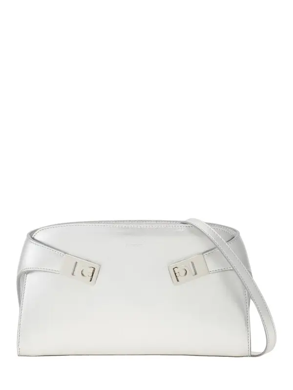 FERRAGAMO Mini Hug Crossbody Bag - Silver