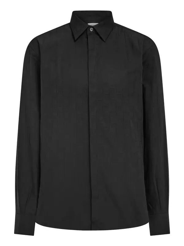 FERRAGAMO Monogram Sport Shirt - Black