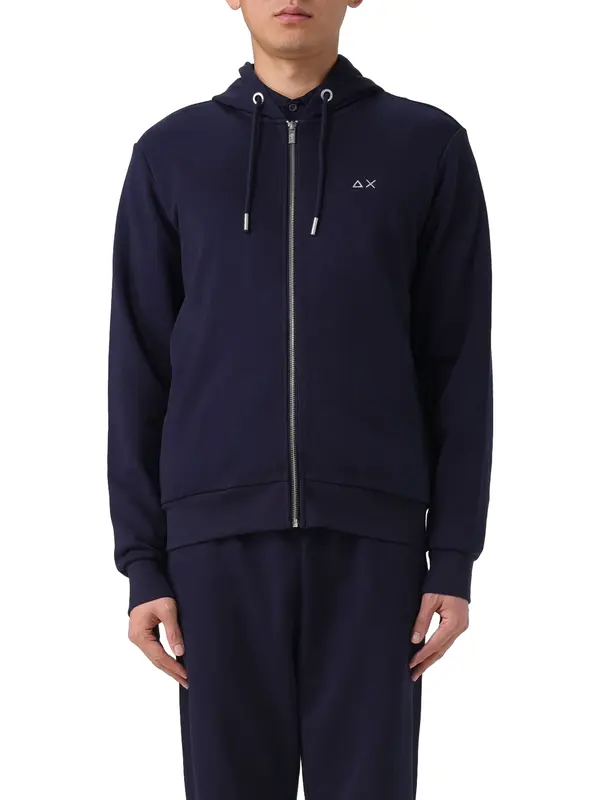 SUN 68 Full Zip Sweatshirt - Blue