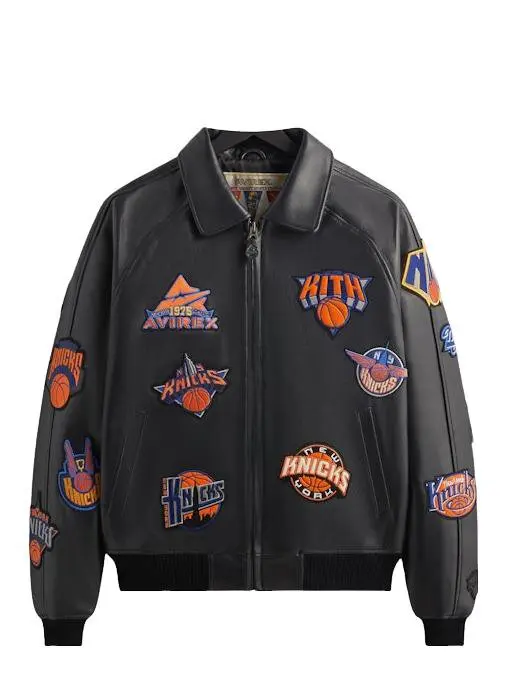 Kith Avirex The New York Knicks Icon Jacket - Black