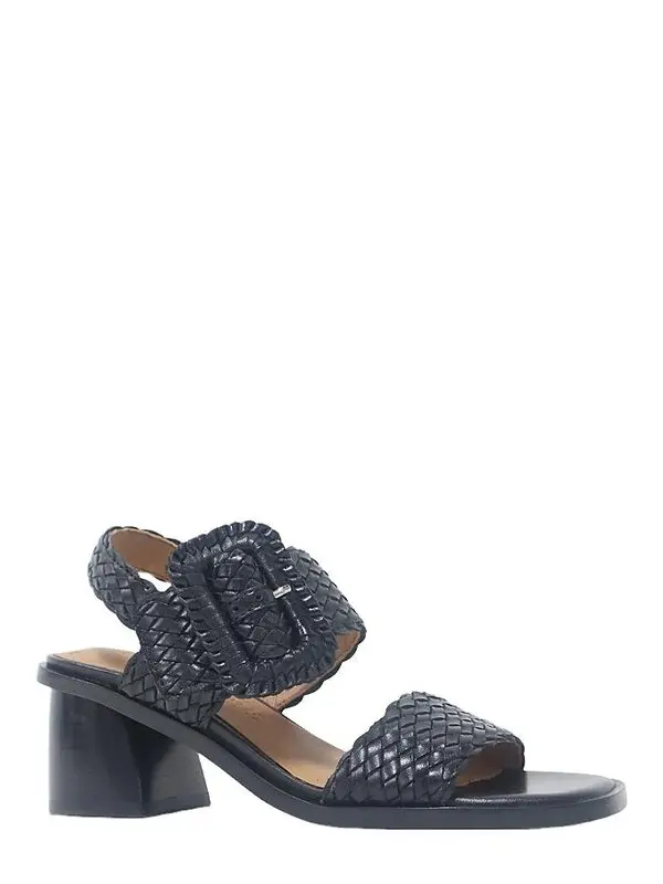 KENNETH COLE Madylyn Buckled Sandals - Black Leather