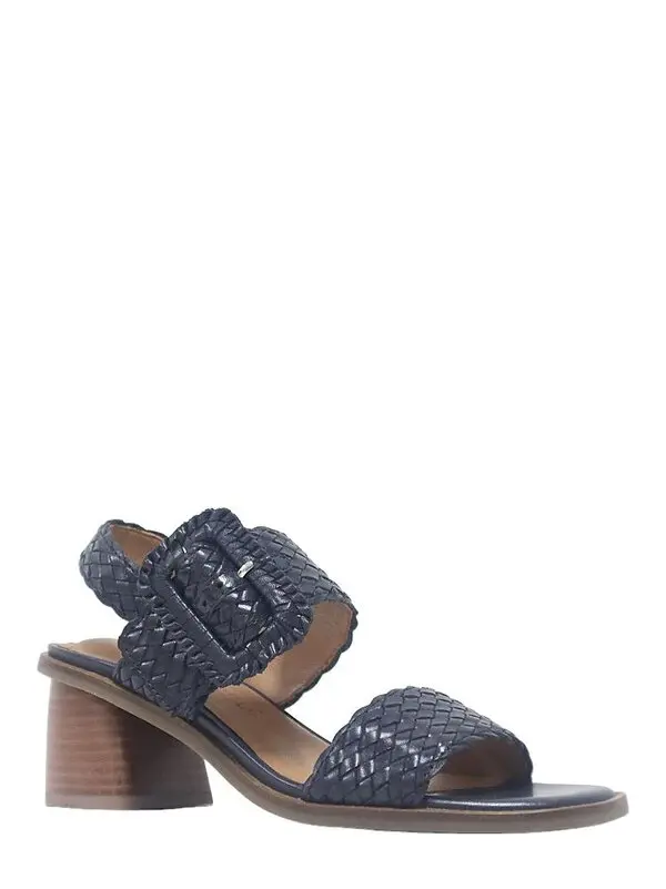 KENNETH COLE Madylyn Buckled Sandals - Navy Leather