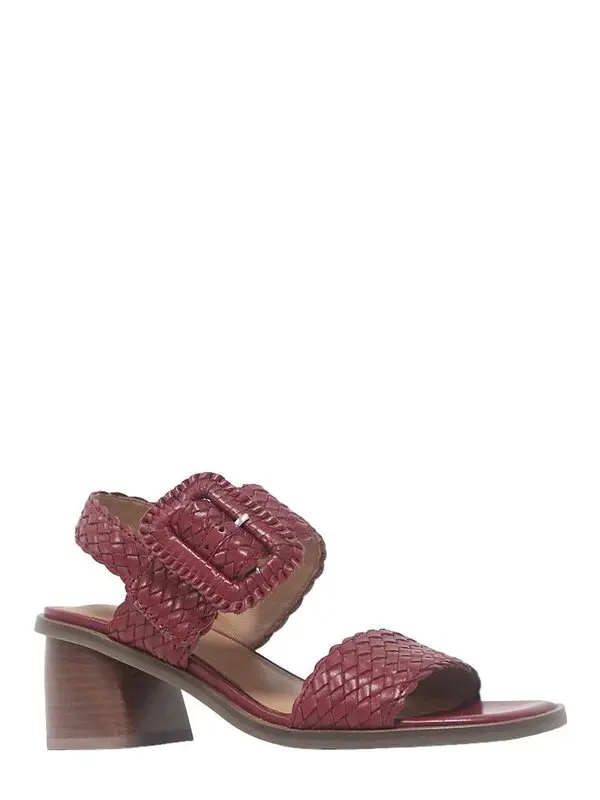 KENNETH COLE Madylyn Buckled Sandals - Rio Red Leather