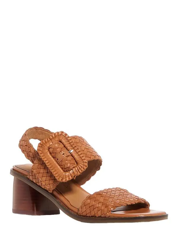 KENNETH COLE Madylyn Buckled Sandals - Tan Leather