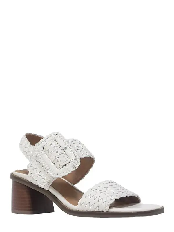 KENNETH COLE Madylyn Buckled Sandals - White Leather