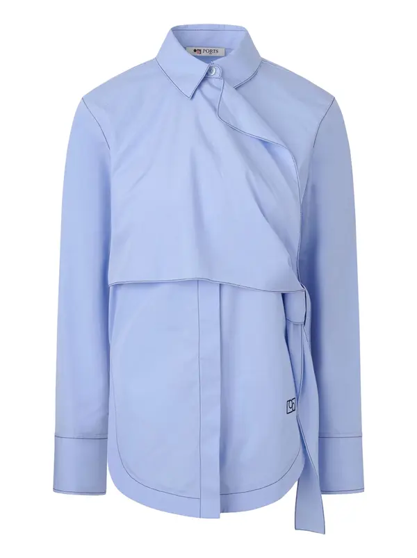 Ports 1961 Side Wrap Shirt - Blue