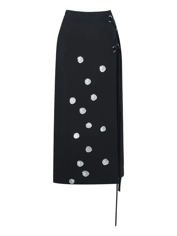 Ports 1961 Graphic Print Pencil Skirt - Black