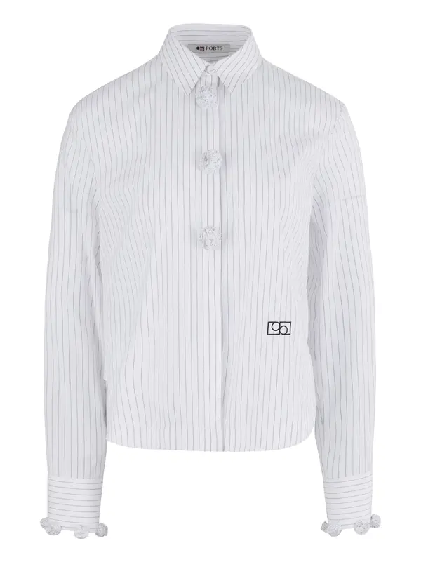 Ports 1961 Pompom Button-down Shirt - White