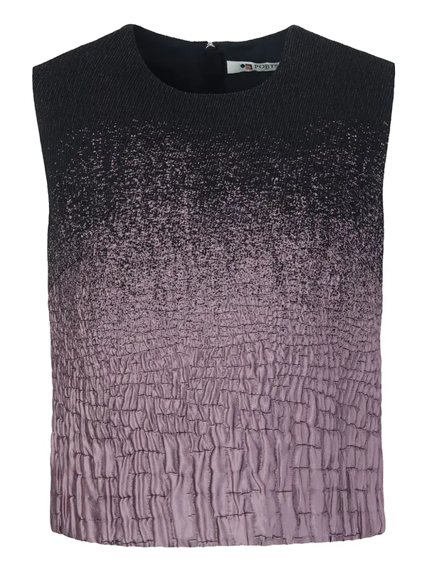 Ports 1961 Gradient-effect Sleeveless Top - Black