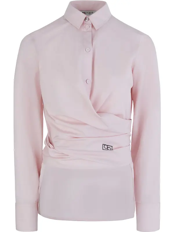 Ports 1961 Wrap Cotton Shirt - Pink