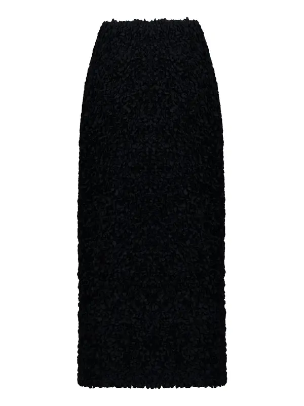 Ports 1961 Bouclé Midi Skirt - Black