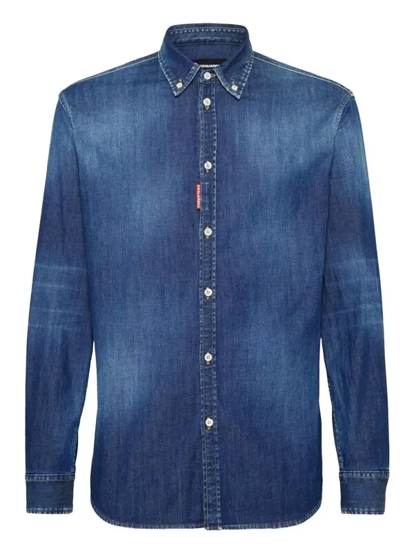 Dsquared2 Dark-wash Relaxed Shirt - Blue