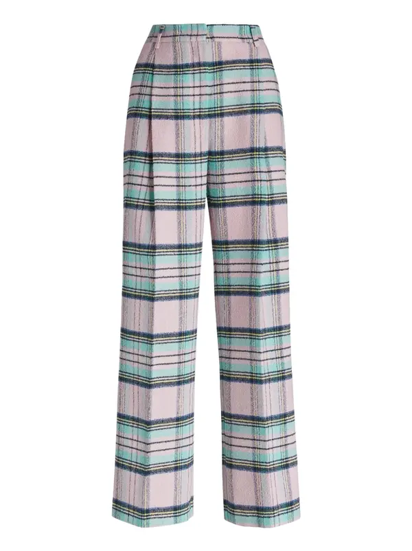 JUCCA Checked Trousers - Pink