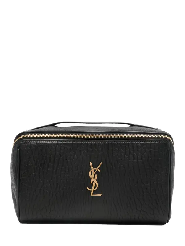 Saint Laurent Logo-plaque Wash Bag - Black