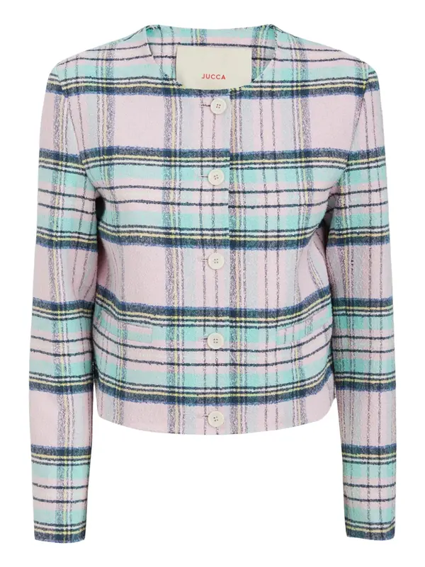 JUCCA Checked Jacket - Pink