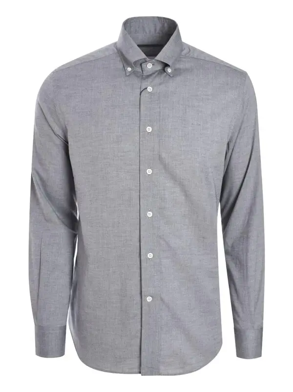 Corneliani Buttoned Cotton Shirt - Grey