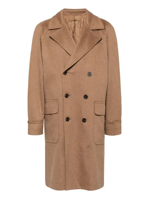 MAN ON THE BOON. On The Boon Double-breasted Cashmere Blend Coat - Brown