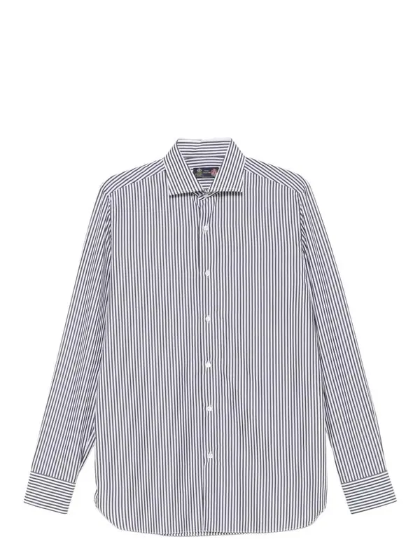 LUIGI BORRELLI Pinstriped Shirt - Grey