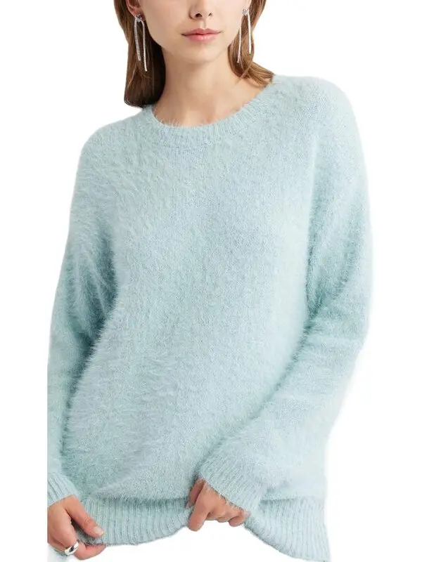 OPEN EDIT Relaxed Fit Sweater - Blue Cloud