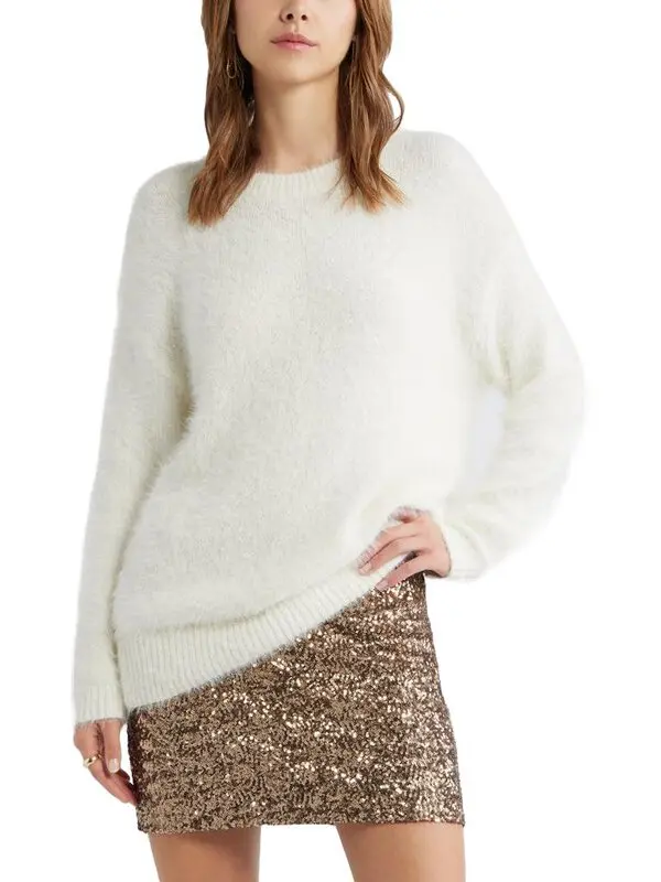 OPEN EDIT Relaxed Fit Sweater - Ivory