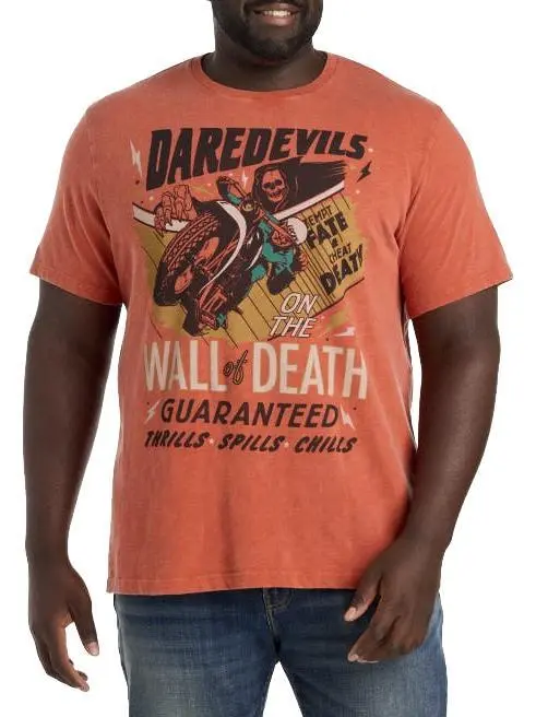 Lucky Brand Lucky Wall Of Death Graphic Tee - Mecca Orange
