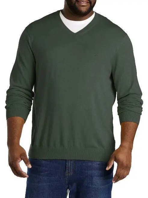 NAUTICA Big & Tall Navtech Crewneck Sweater - Deep Forest