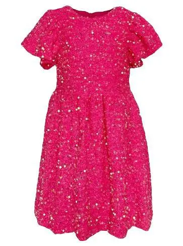 LOLA + THE BOYS Margot Sequin Velour Dress - Pink
