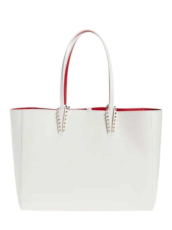 CHRISTIAN LOUBOUTIN Large Cabata Tote - Bianco/ Gold