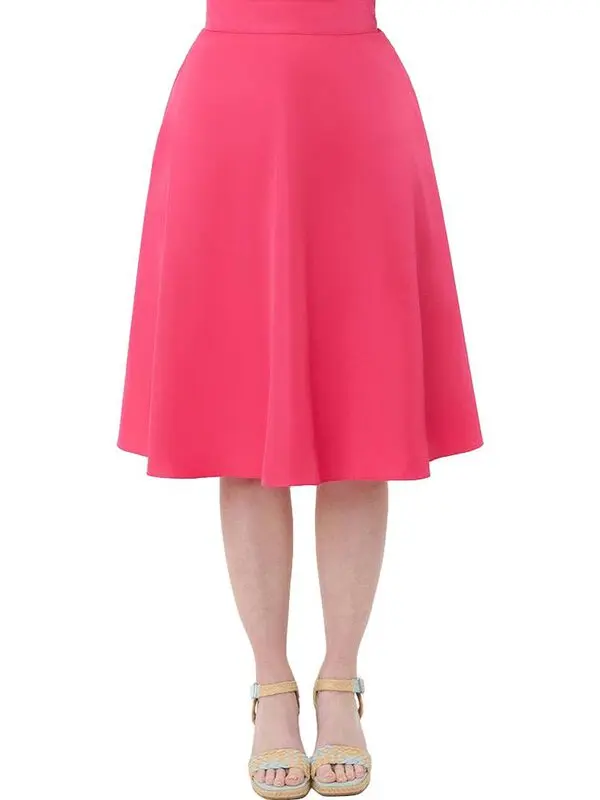Unique Vintage Vivien Swing Skirt - Hot Pink
