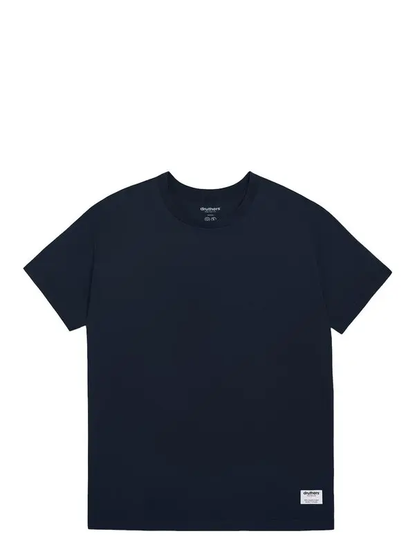 DRUTHERS NYC Heavyweight Organic Cotton T-shirt - Dress Blue