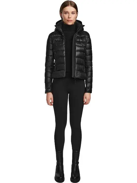 Rudsak Lightweight Puffer Coat With Removable Hood - Black